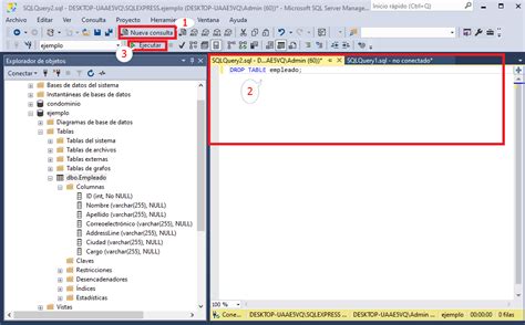 Drop Table SQL Para Eliminar Tabla Sqlserverdb
