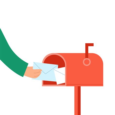 Sending A Mailbox Letter Vector 15278155 Vector Art At Vecteezy