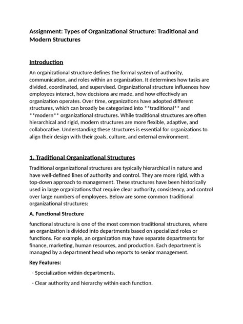 Assignment Pom Pdf Organizational Structure Business