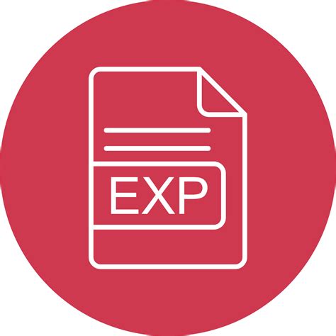 Exp File Format Line Multi Circle Icon 43353448 Vector Art At Vecteezy