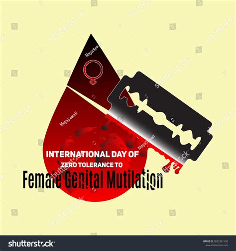 Zero Tolerance Female Genital Mutilation Stop Stock Vector Royalty