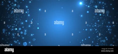 Abstract Polygonal Vector Science Background With Connecting Dots And Lines Stock Vector Image