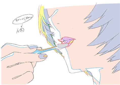 コラボ動画「綾波レイ、はじめての口紅」の原画。 エヴァ×kateコラボ動画の原画を公開、口紅を塗る綾波レイの表情を米山舞が描写 画像
