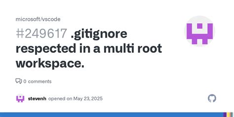 Gitignore Respected In A Multi Root Workspace · Issue 249617