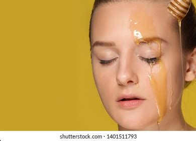 Woman Honey On Her Face Honey Stock Photo Shutterstock