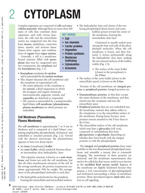Histology Textbook 2 Cell Structure Pdf Cell Membrane Cell Signaling