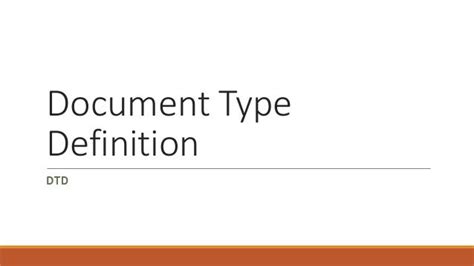 Document Type Definition