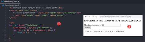 Membuat Deret Bilangan Genap Dengan Pemrograman