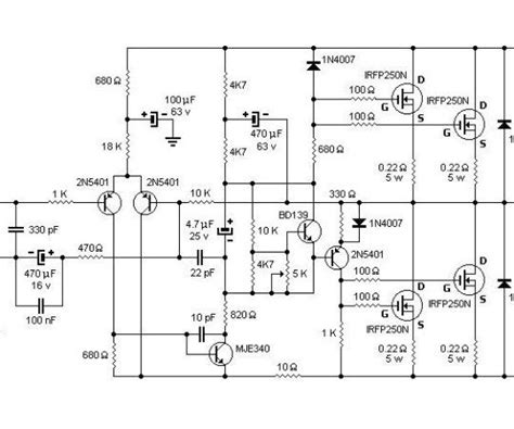 200w Mosfet Amplifier Based Irfp250n Audio Amplifier Amplifier