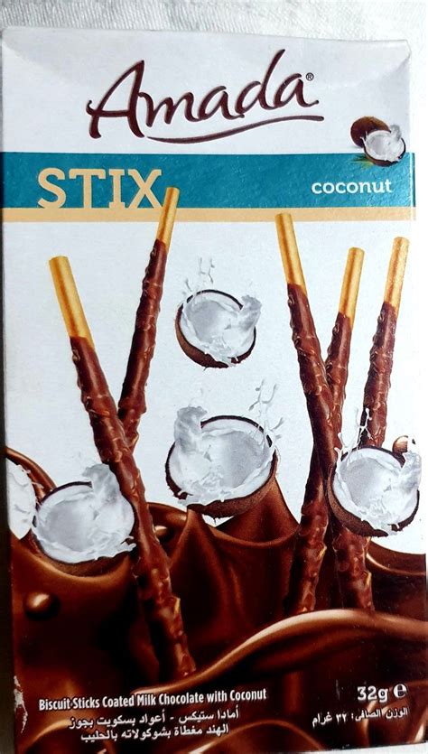 Amada Stix Chocolate Milk Coconut Biscuits Chocolate