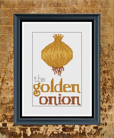 Golden Onion Cross Stitch Pattern Tragic Vampire Romance Etsy