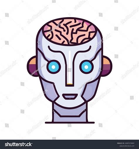 Human Artificial Intelligence Vector Art Illustration Stock Vector Royalty Free