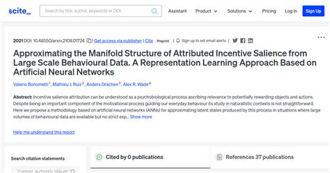 Approximating The Manifold Structure Of Attributed Incentive Salience From Large Scale
