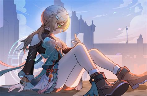 Qingque Honkai And 1 More Drawn By Luo Mingxuan Danbooru