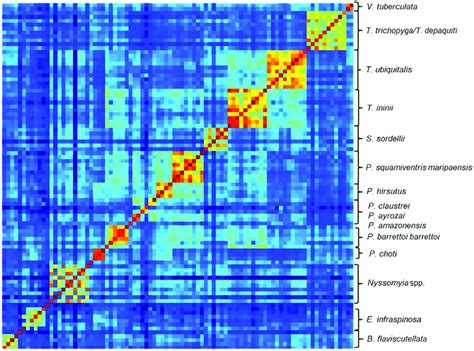 heat map grid of composite correlation index cci of mass
