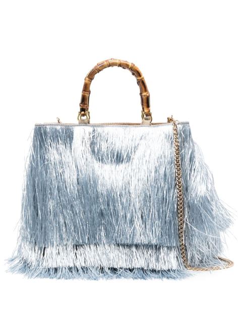 La Milanesa Large Sex On The Beach Tote Bag In Grey Modesens