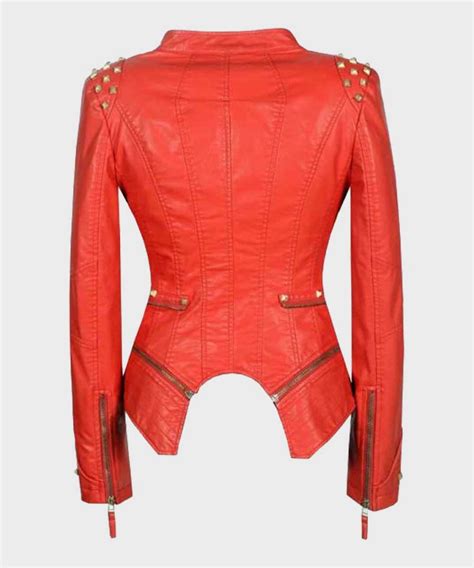 Valentines Red Jacket Womens Red Red Biker Jacket