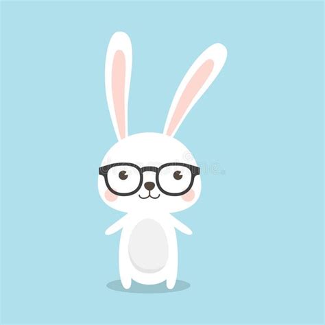 Geek Bunny Nerd Rabbit A Cute Rabbit Geek Nerd Character With Funny