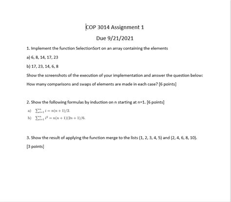 Solved Cop 3014 Assignment 1 Due 9212021 1 Implement The