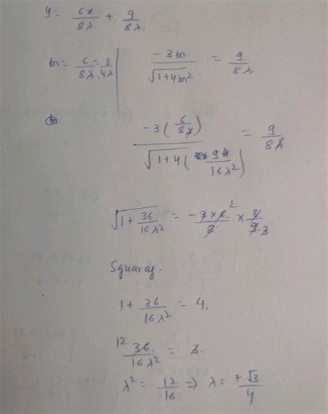 Find The Ualue Of Lambda Line 2 X Frac 8 3 Lambda Y 3 Is Normal To