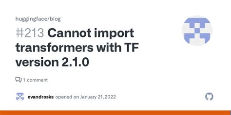 Cannot Import Transformers With TF Version Issue Huggingface Blog GitHub