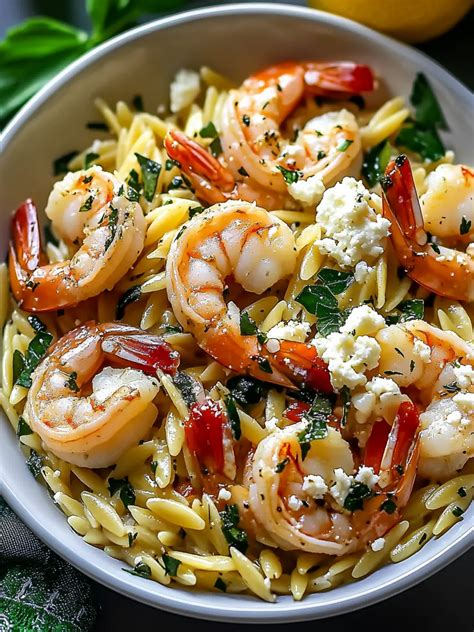 Lemon Feta Orzo Shrimp A Flavorful Mediterranean Catch Ciera Recipes