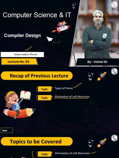 Syntax Analysis Parser 04 Class Notes Pdf