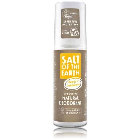 Salt Of The Earth Amber Sandalwood Natūralus Purškiamas Dezodorantas