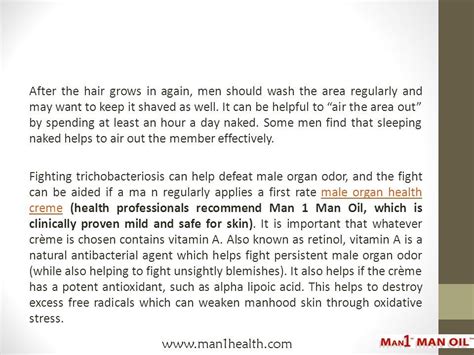 Unpleasant Male Organ Odor Trichobacteriosis May Be The Cause Ppt