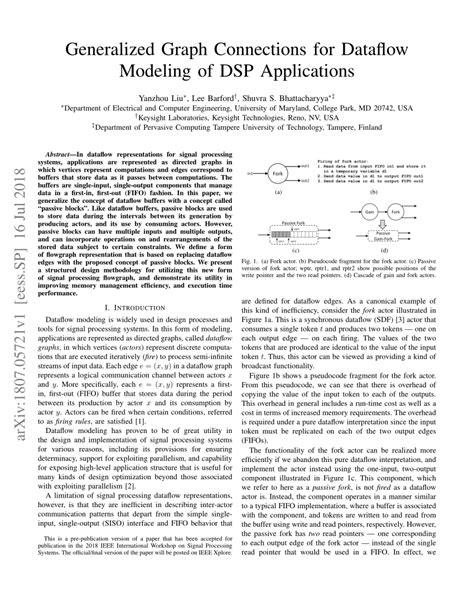 Pdf Generalized Graph Connections For Dataflow Modeling Of Dsp