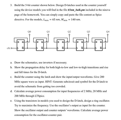 Solved Build The Bit Counter Shown Below Design D Latches Chegg Com