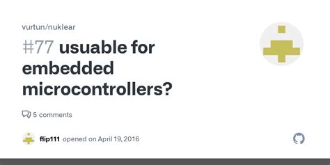Usuable For Embedded Microcontrollers Issue Vurtun Nuklear GitHub