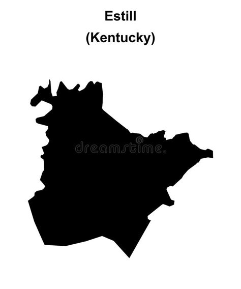 Estill Outline Map Stock Illustration Illustration Of Silhouette