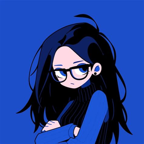 안경을 쓴 여성 일러스트 프리미엄 벡터