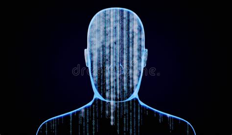 Geometrical Man Face With Binary Code Stock Illustration Illustration