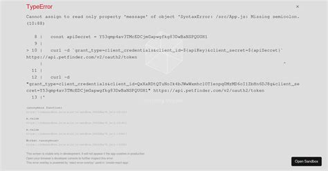First Petfinder Api Attempt Aa Codesandbox