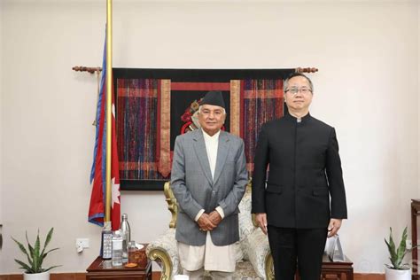 राष्ट्रपति पौडेल र चिनियाँ राजदूत सोङबीच शिष्टाचार भेट Dcnepal
