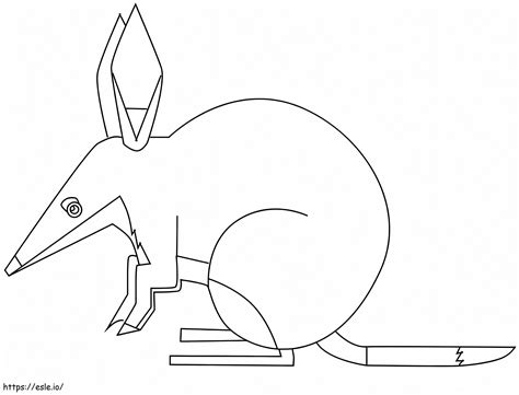 Simple Bilby Coloring Page