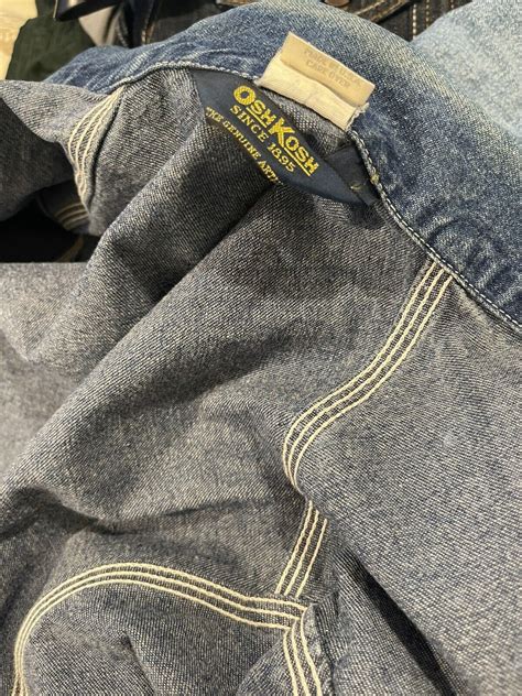 Vintage Oshkosh Denim Barn Chore Coat Adult Size Med Gem