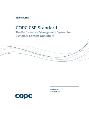 Fillable Online COPC CSP Standard Fax Email Print PdfFiller