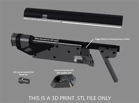 Mandalorian Westar 35 Blaster Pistol 3d Print Stl File 3d Printing