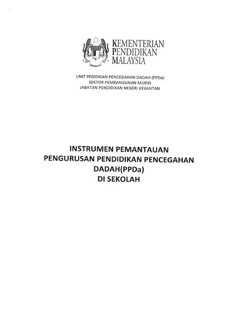 Instrumen Pemantauan Pengurusan Ppda Pdf