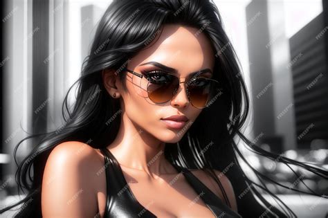 Premium Photo Beautiful Sexy Girl In Sunglasses Posing