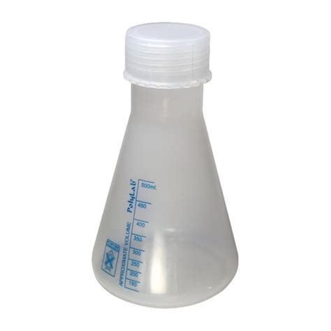 Polylab Plastic Conical Erlenmeyer Flask 500 Ml Lab Wale