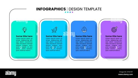 Infographic Template With Icons And 4 Options Or Steps Rectangles Can
