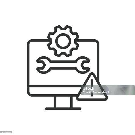 Troubleshooting Icon In Line Design Troubleshooting Problem Solution Repair Diagnostics Error