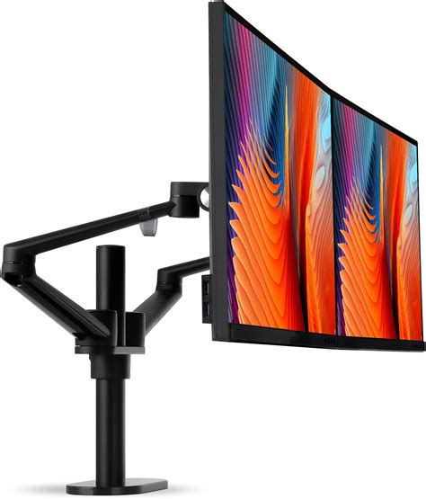 Amazon Com EleTab Dual Arm Monitor Stand Height Adjustable Gas Spring Monitor Desk Mount With