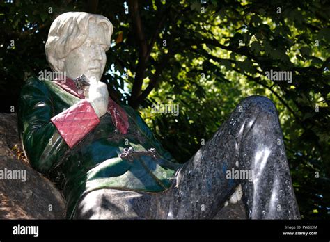 Oscar Wilde Statue Merrion Square Dublin Irland Ireland Nur Fuer