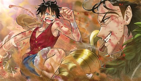 1336x768 Resolution Monkey D Luffy And Crocodile Hd One Piece Art Poster
