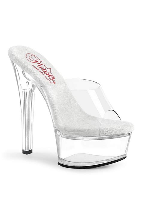 Clear Peep Toe 6 Heeled Slide Spicy Lingerie